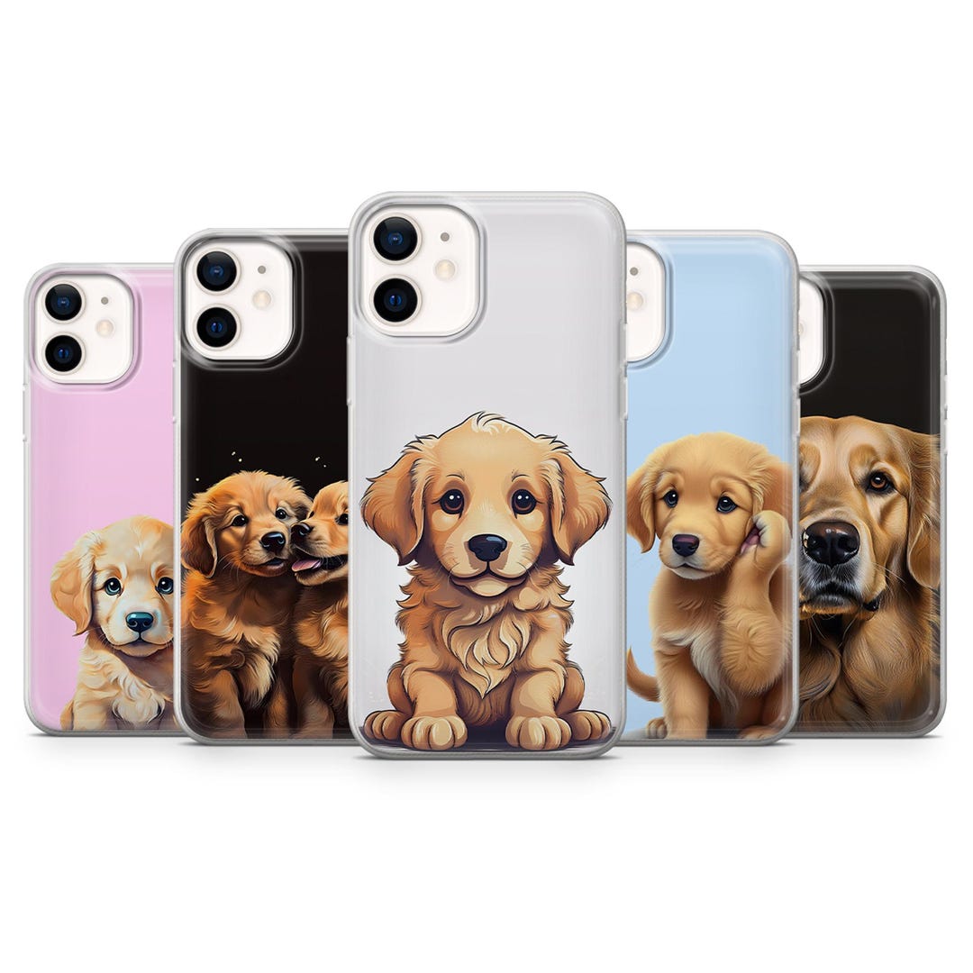 Cute Puppy Phone Case Golden Retriever Dog Lover Cover for iPhone 16 ...