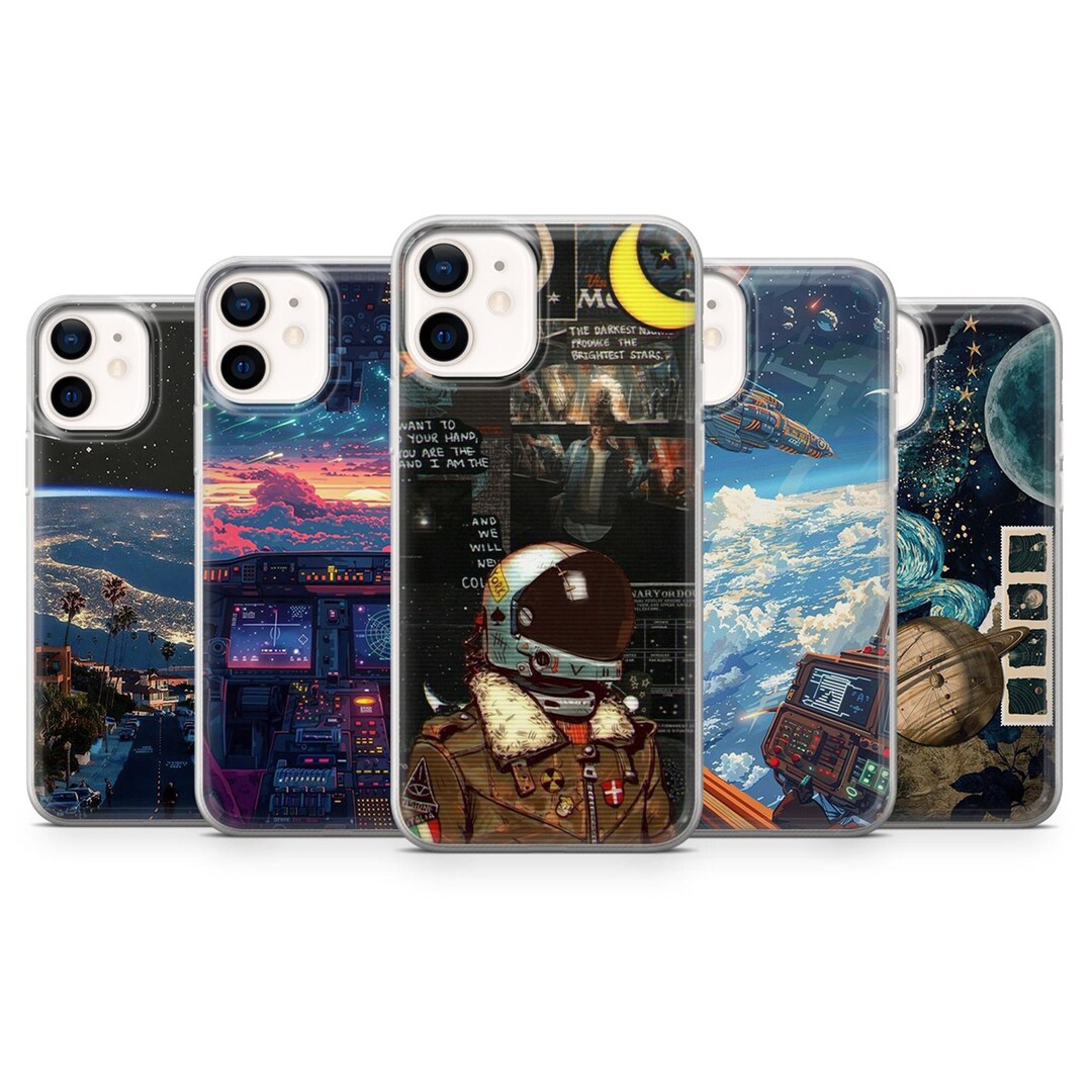 Sci-fi Space Phone Case Vaporwave Cosmic Galactic Cover for iPhone 16 ...