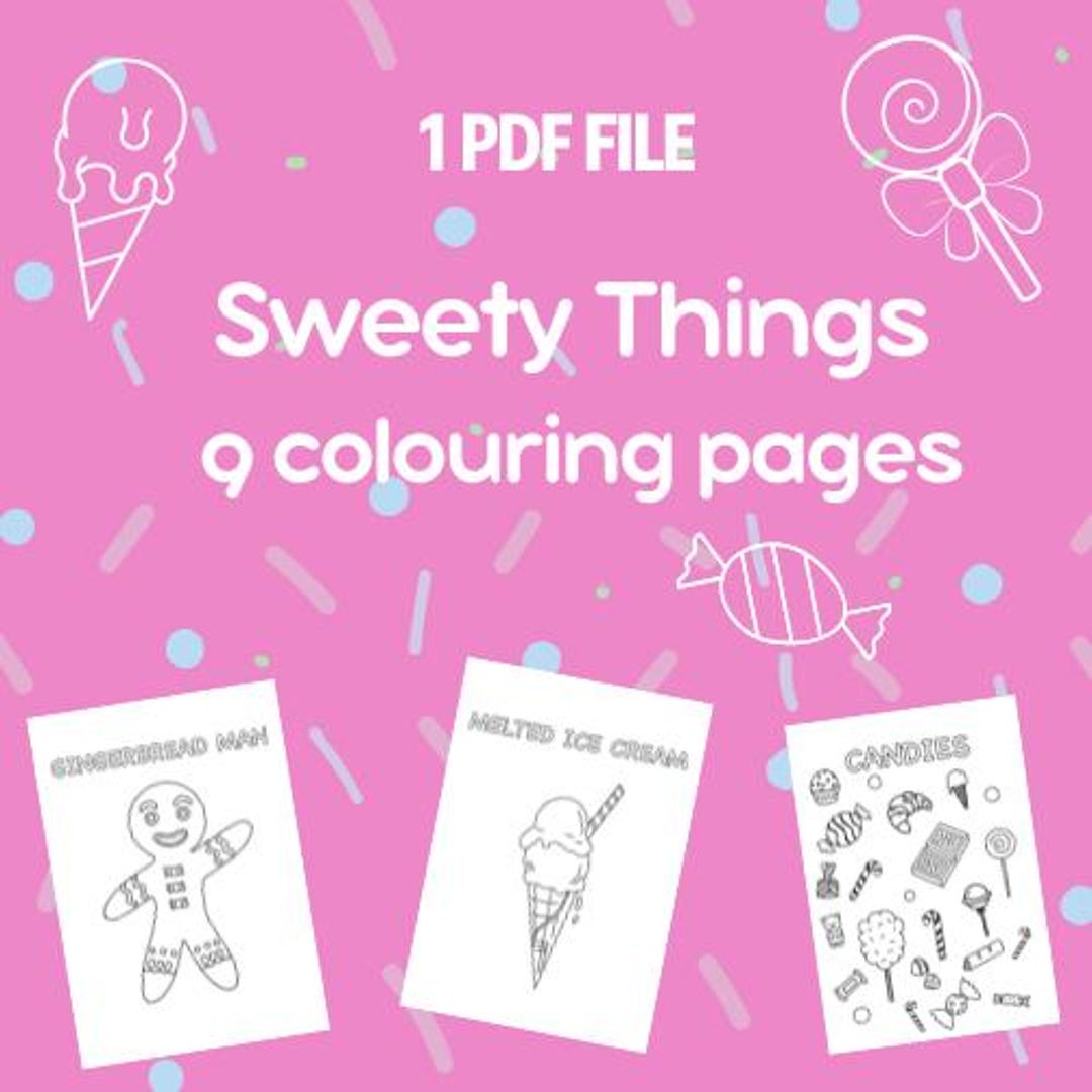 9 Coloring Pages, A4 Size, 1 PDF, 9 Printable Coloring Pages, Digital ...