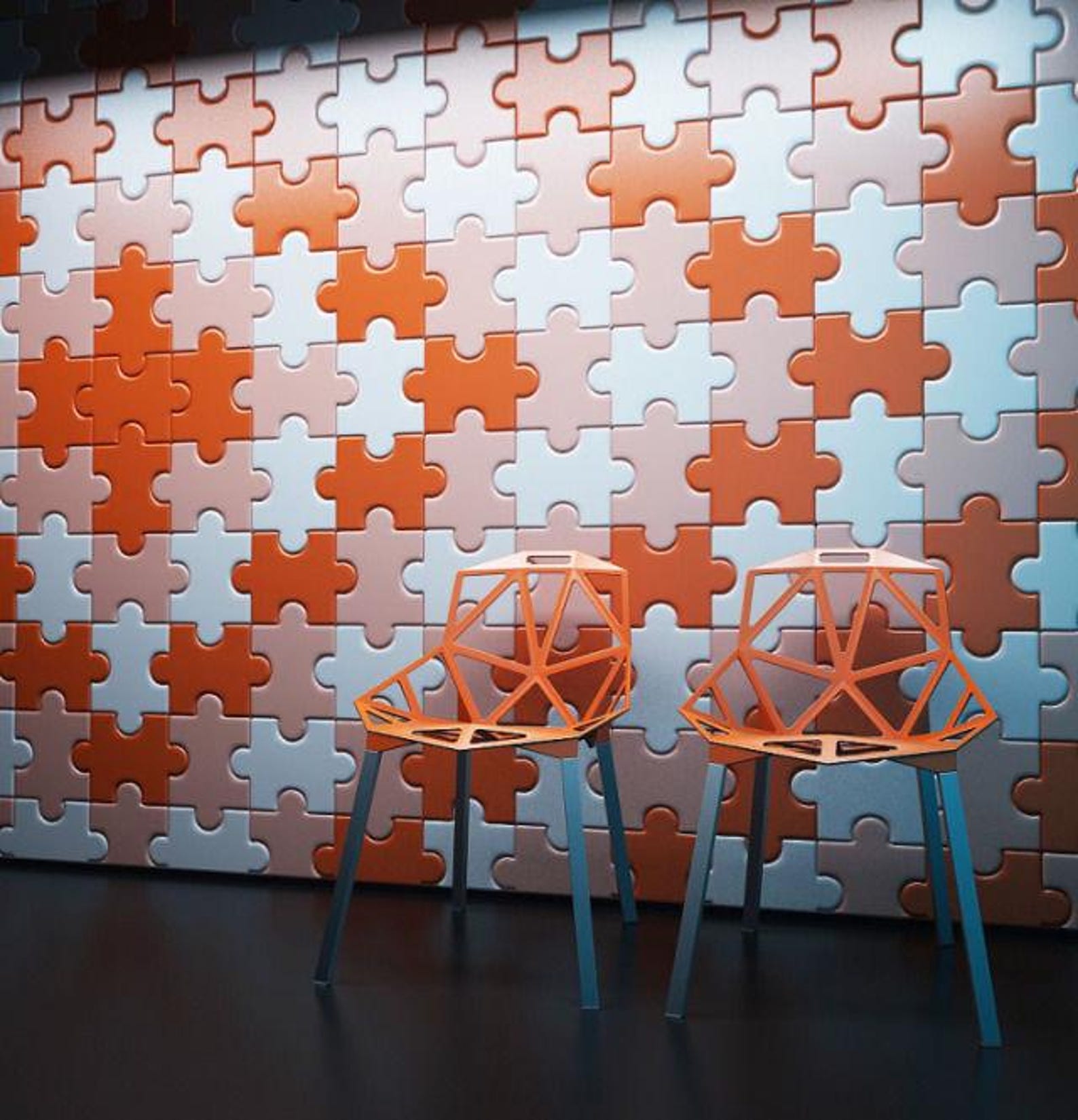 Puzzle - 3D Panel Mold for Gypsum Plaster or Concrete, Tile for ...