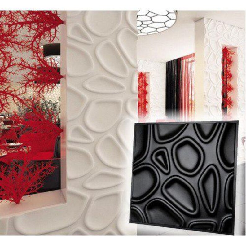 Bubbles - Plastic Mold for 3D Decorative Wall Panel Tiles From Plaster ...