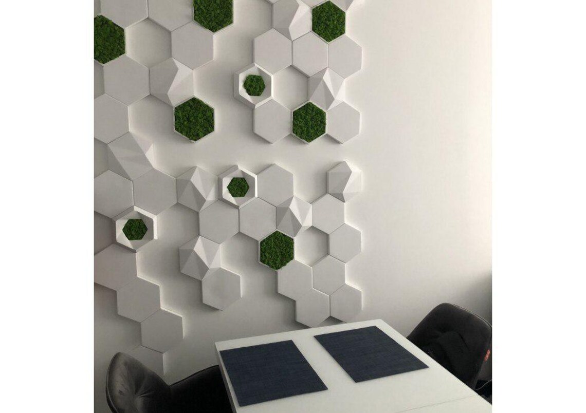 Honeycomb Moss-plastic Mold for Wall 3d Panel Plaster gypsum or ...