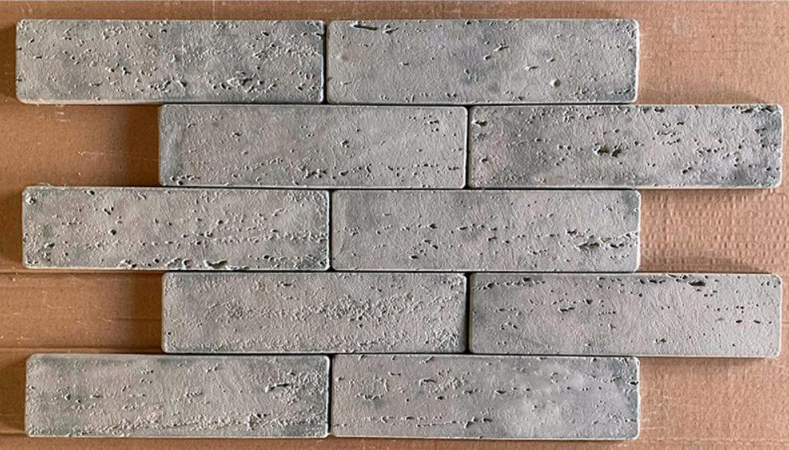 Travertine - SET 2 Rubber Molds – DIY Decorative Stone Tile Mold for ...