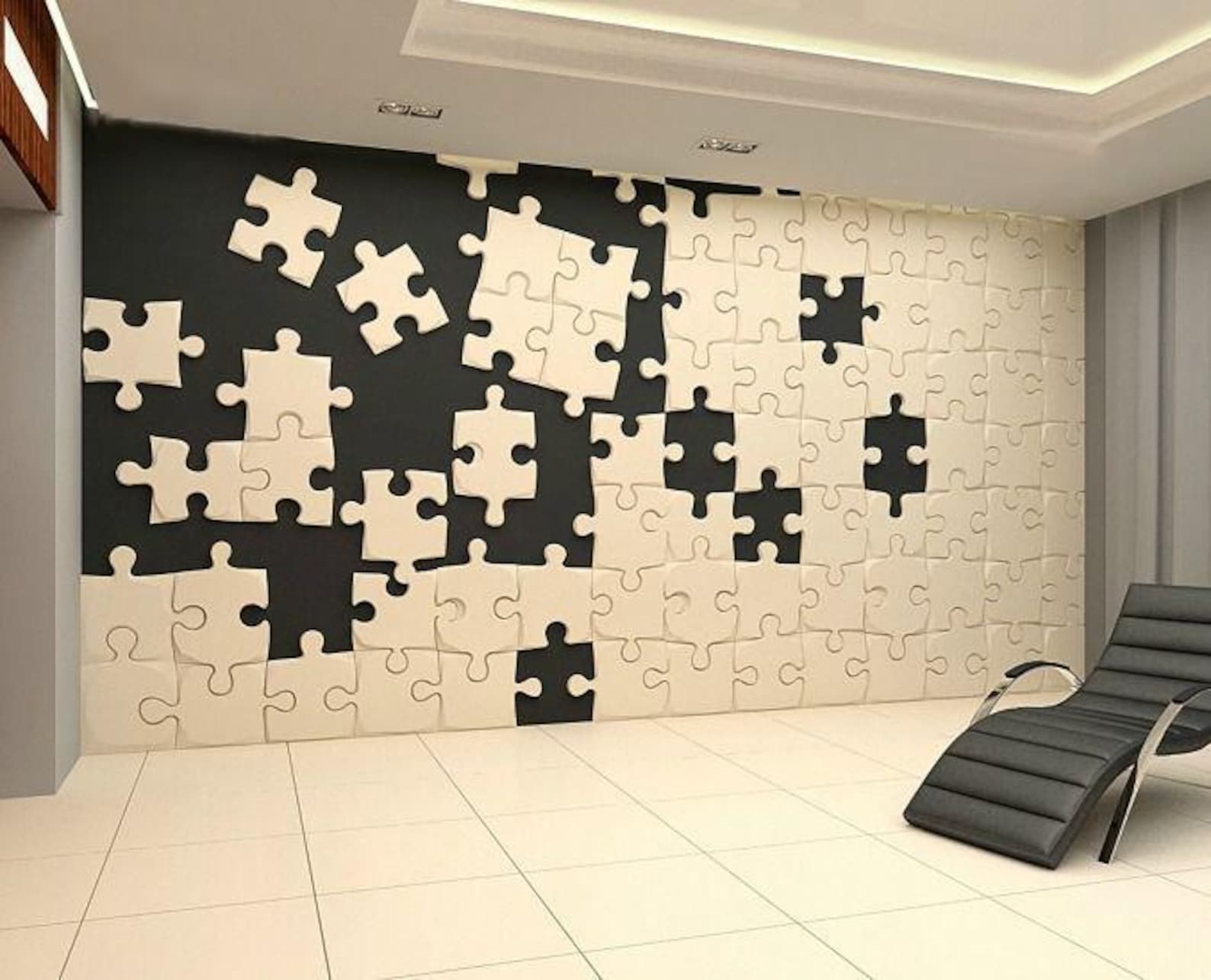 Puzzle - 3D Panel Mold for Gypsum Plaster or Concrete, Tile for ...