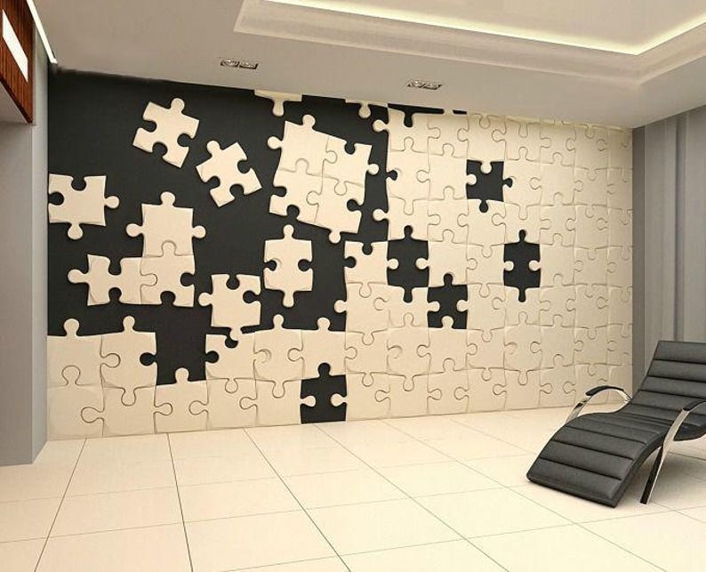 Puzzle - 3D Panel Mold for Gypsum Plaster or Concrete, Tile for ...