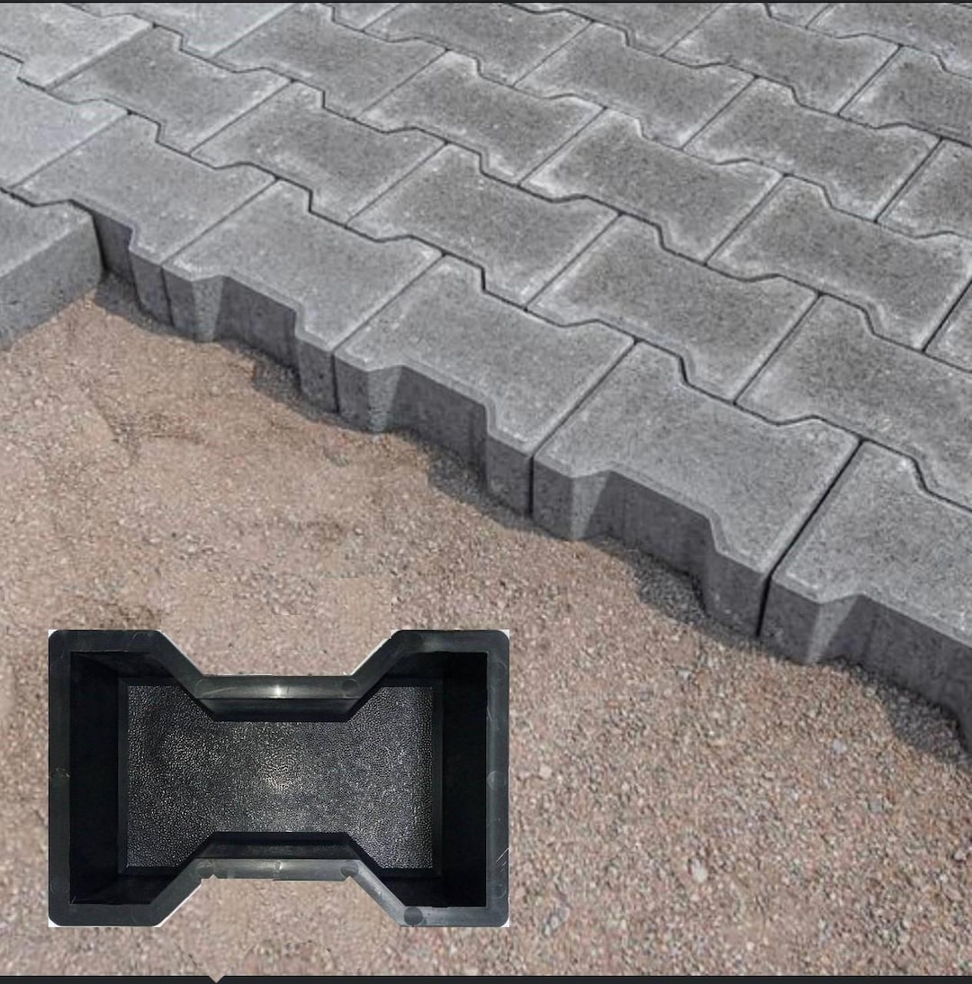 SET Plastic Mold for Concrete Paving Slabs and Garden Walkway or ...