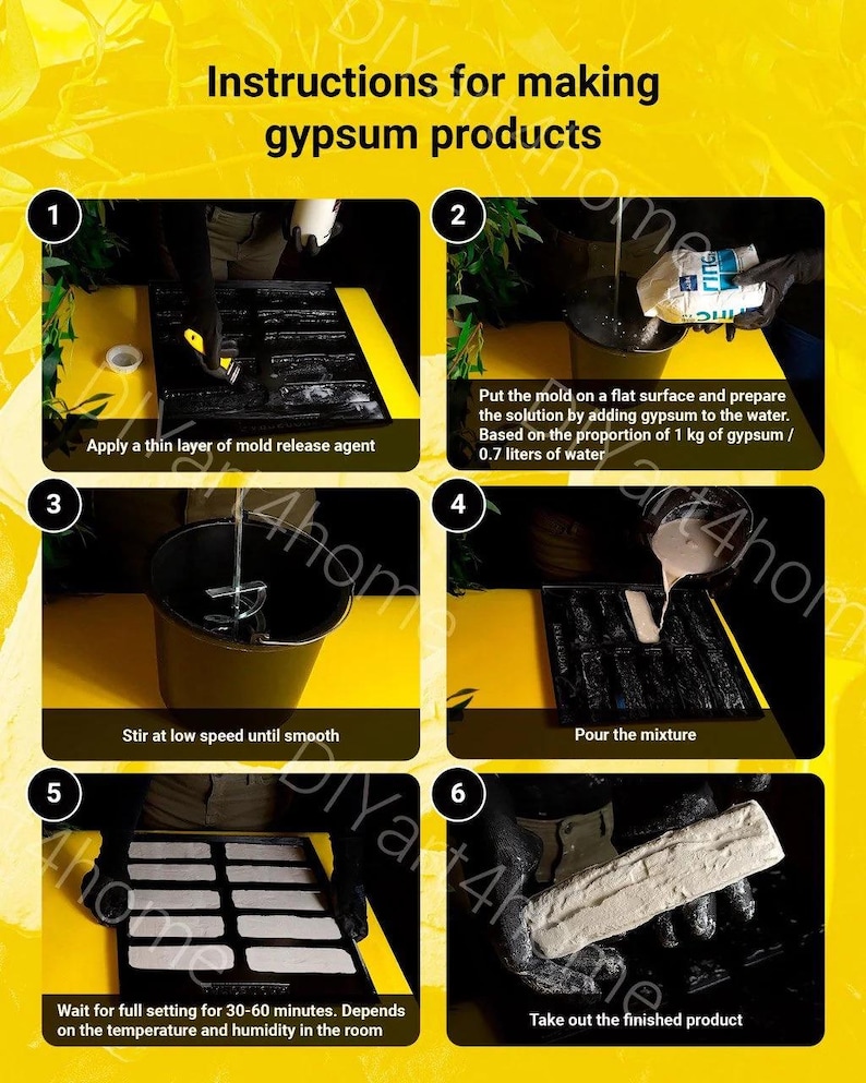 Amadea - 3D Panel Mold for Gypsum Plaster or Concrete, Tile for ...