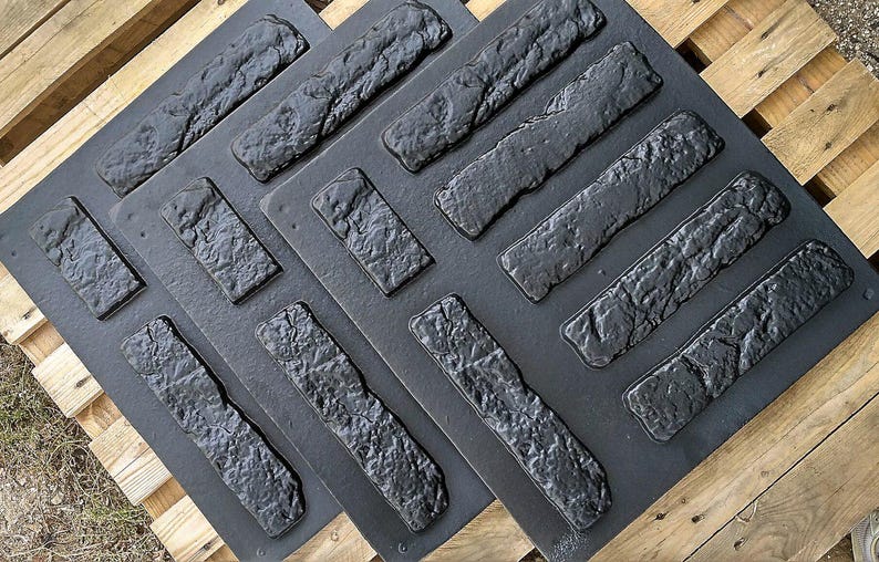 Molds for Wall Decor, Artificial Stones and Tiles for Plaster, Concrete ...