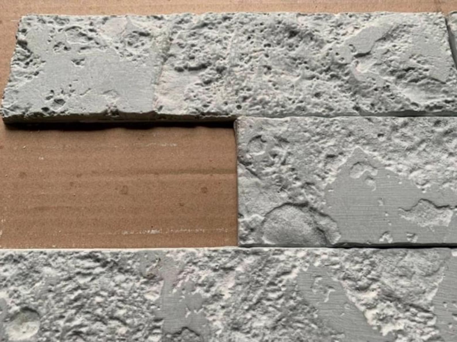 Tuff - SET 2 Rubber Molds for Gypsum or Concrete DIY Stone Tiles ...