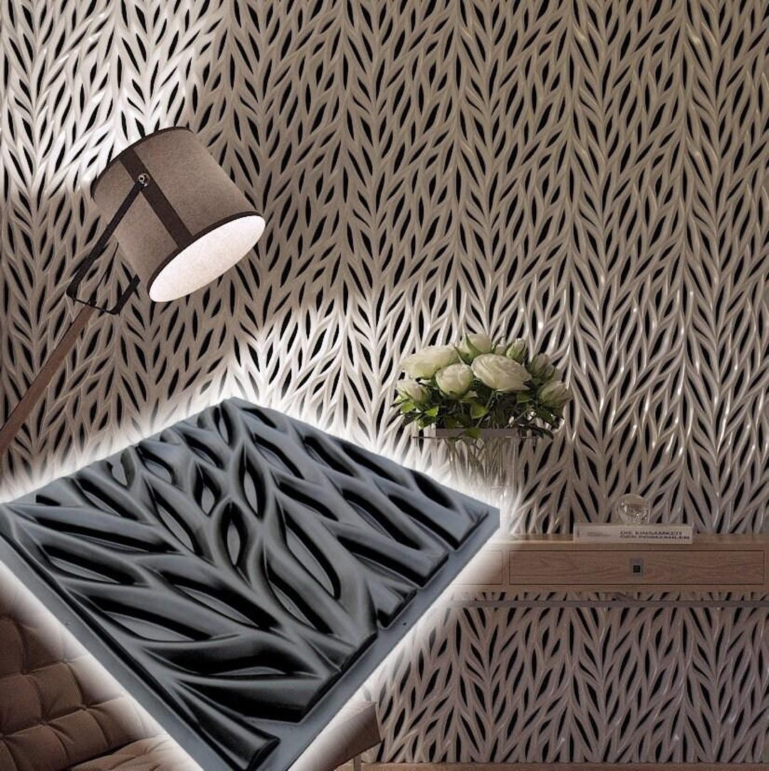 Twigs - 3D Panel Mold for Gypsum Plaster or Concrete, Tile for ...