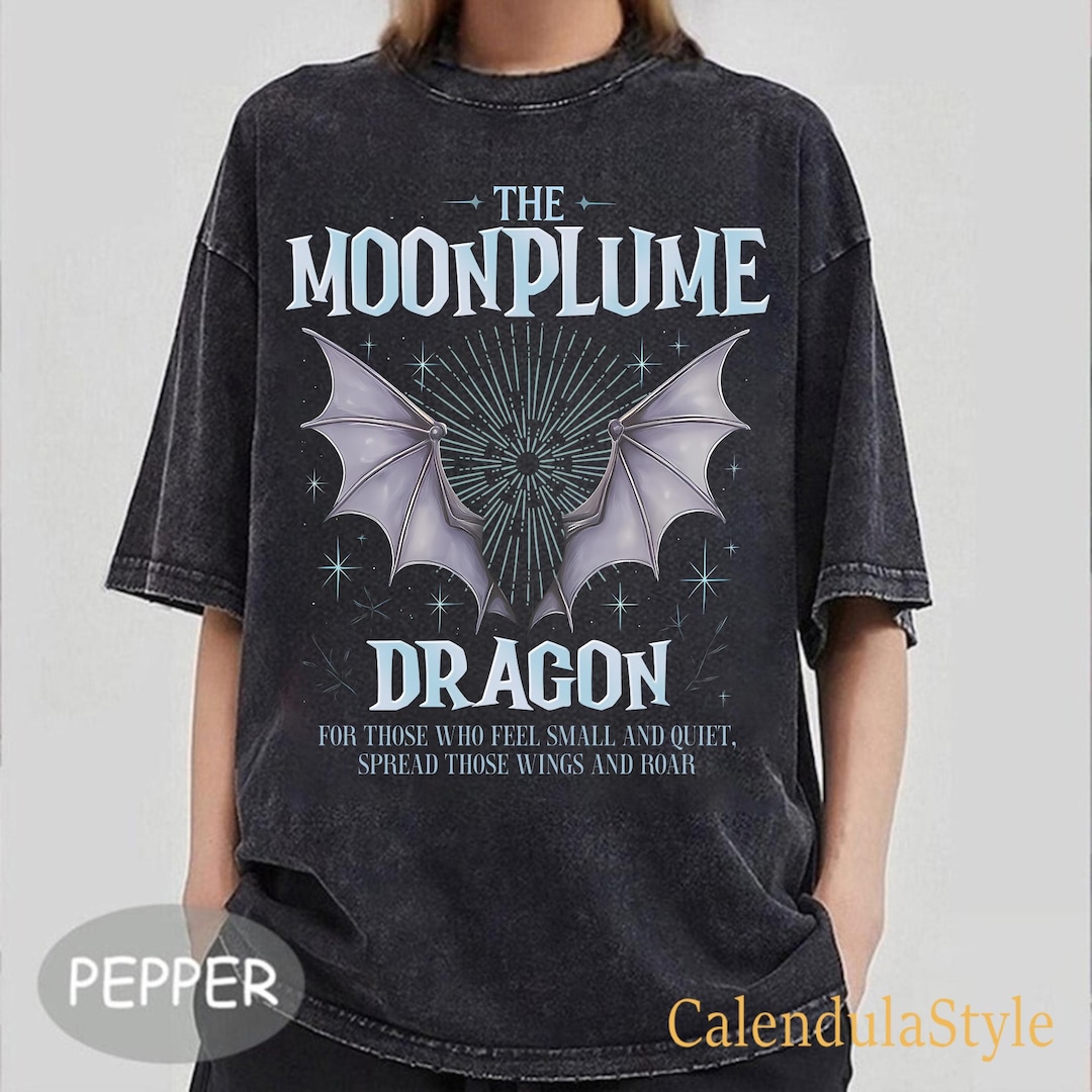 Dragon Moonplume Tee, When the Moon Hatched, Magical Celestial Shirt ...