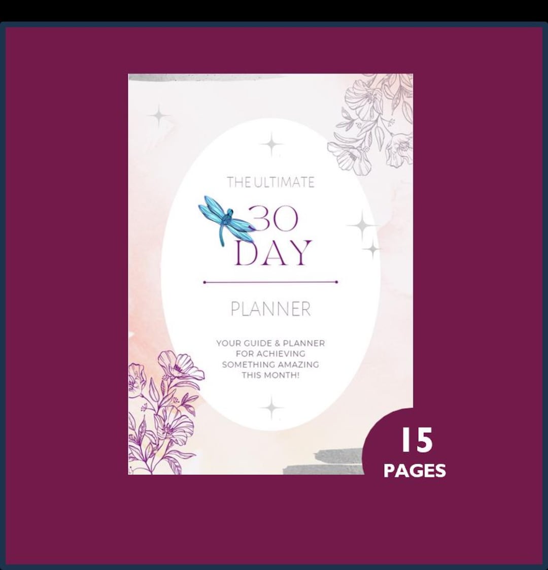 30 Day Planner - Printable - Etsy
