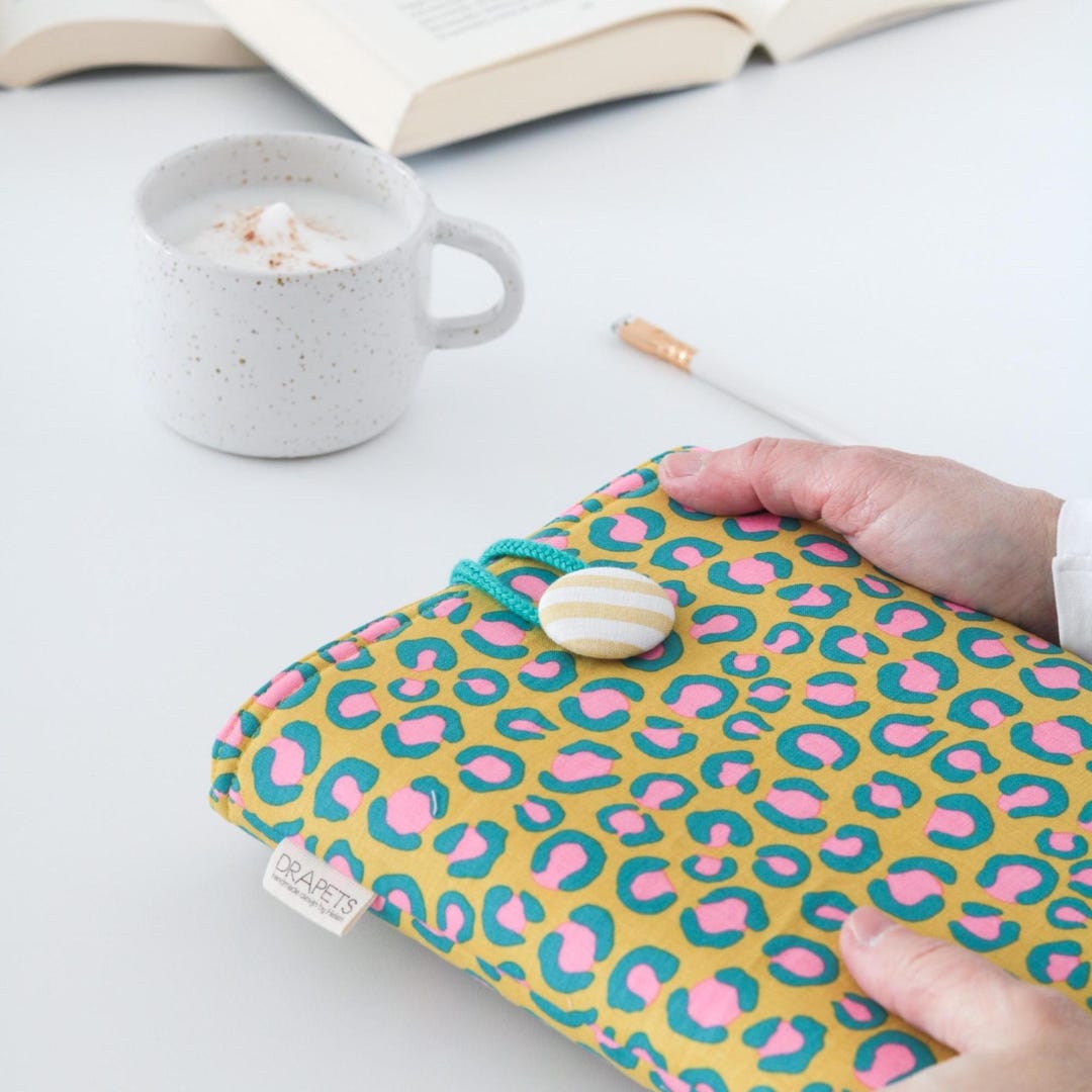 Animal Print Book Cover Girls Book Case Padded Book Sleeve Book Lovers ...