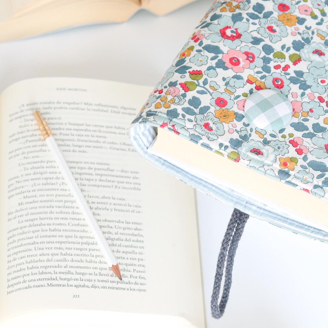 Padded Book Sleeve, Liberty Fabric Book Cover, Gift for Book Lovers ...
