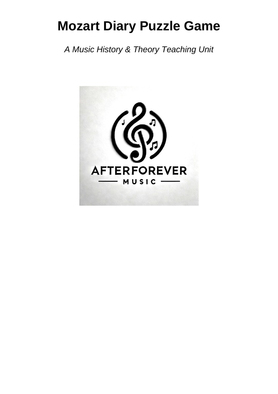 Mozart Diary Puzzle Game | Music Theory Worksheets | Composer History ...