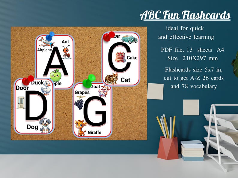 Printable ABC Flashcards – Digital Alphabet Learning for Kids Preschool ...