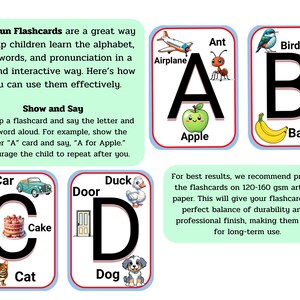 Printable ABC Flashcards – Digital Alphabet Learning for Kids Preschool ...