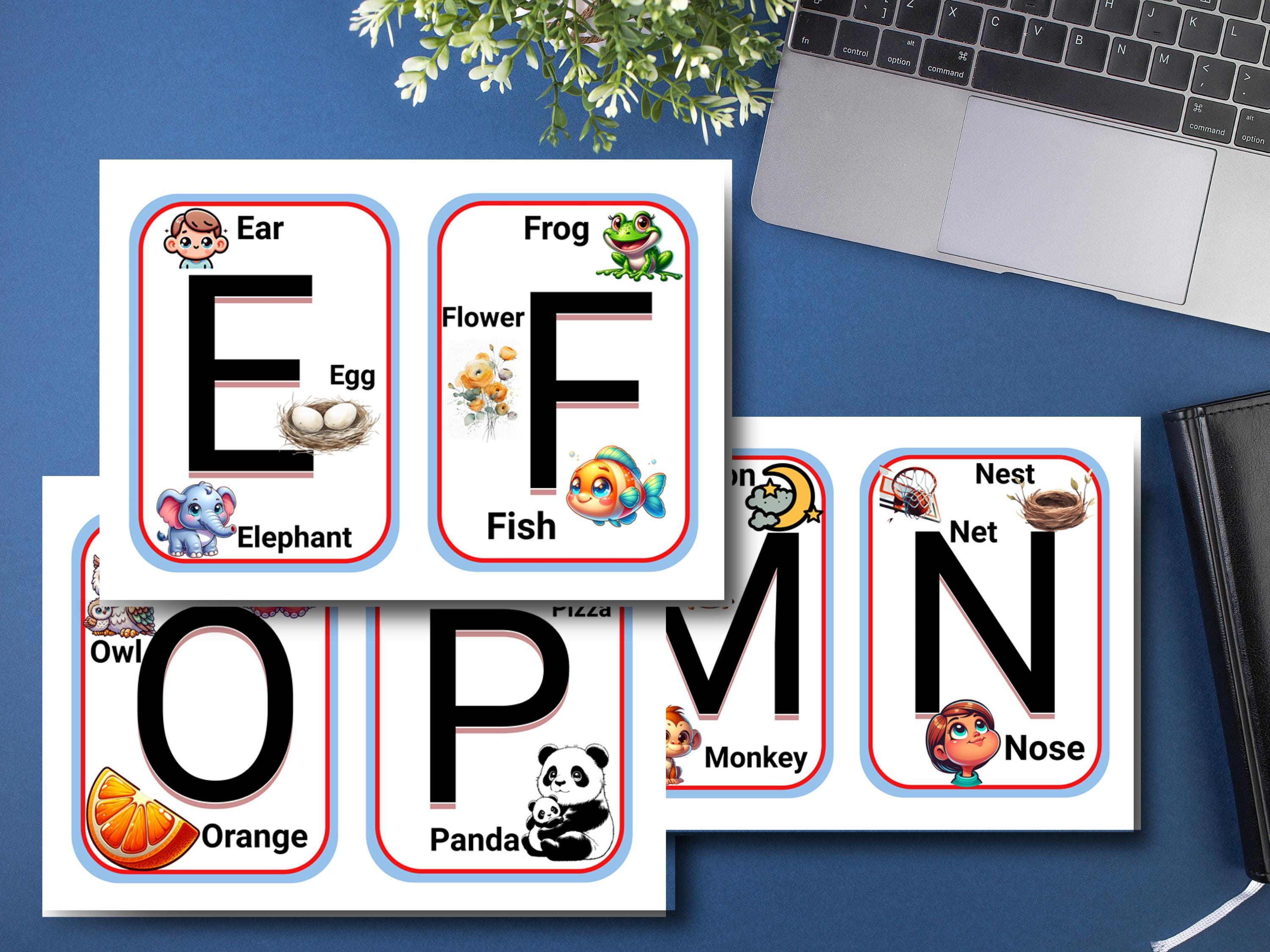 Printable ABC Flashcards – Digital Alphabet Learning for Kids Preschool ...