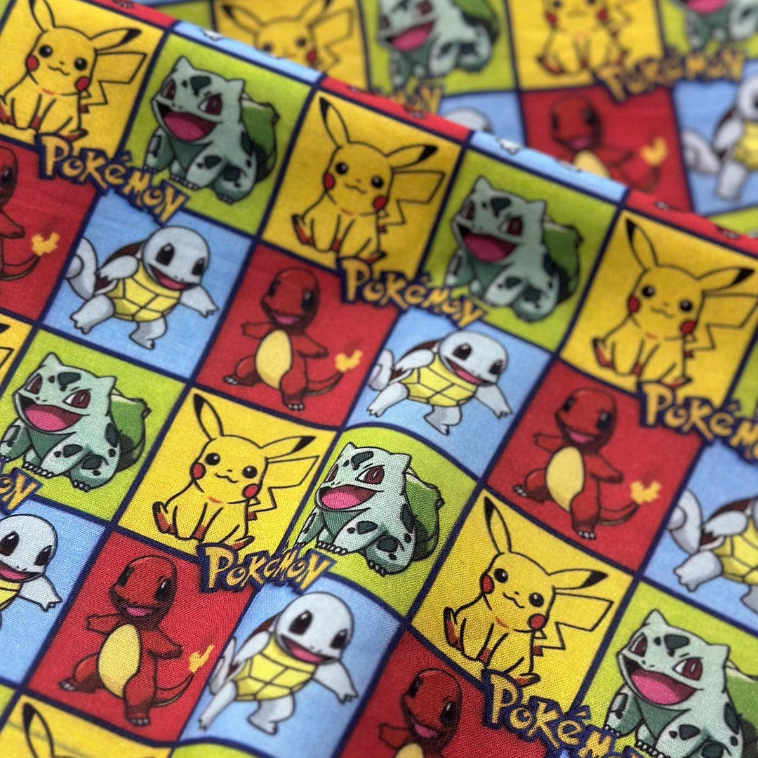 Personalized Fabric, Pikachu Fabric Sewing Fabric, 100% Cotton Fabric ...