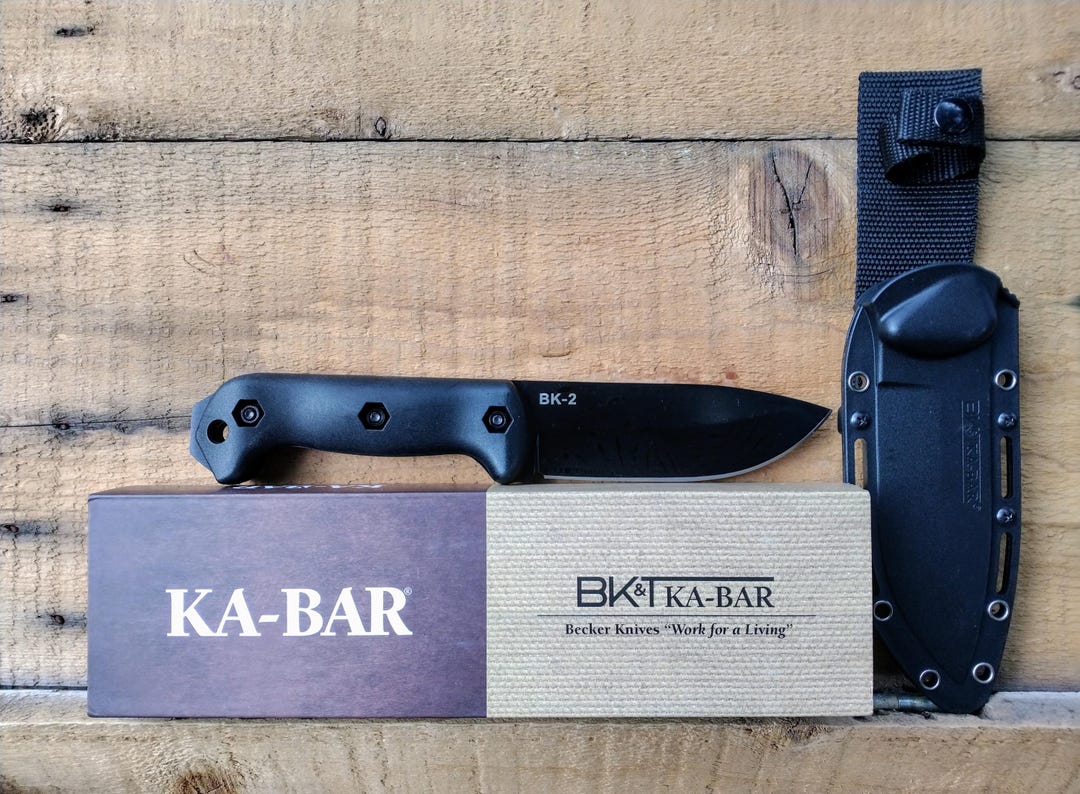 KA BAR Becker BK2 Campanion Fixed Blade Knife, Carbon Steel - Etsy