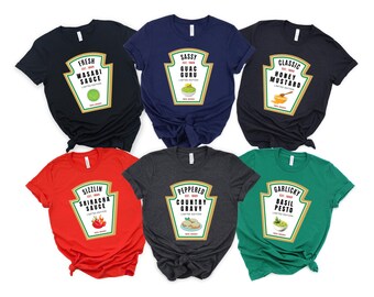 Group Condiments T-shirts, Christmas Matching Shirt, Matching Condiment ...