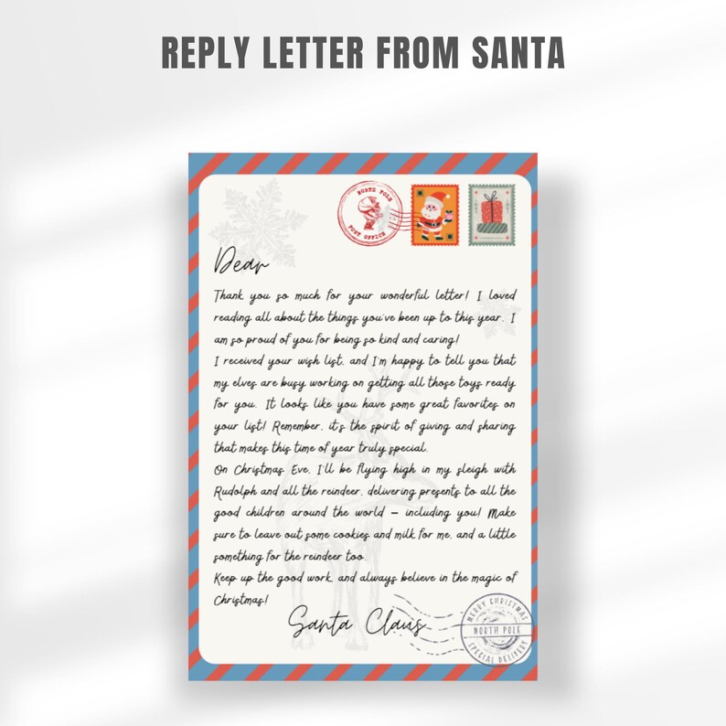 Printable Christmas Letter to Santa Christmas Wish List to Santa ...