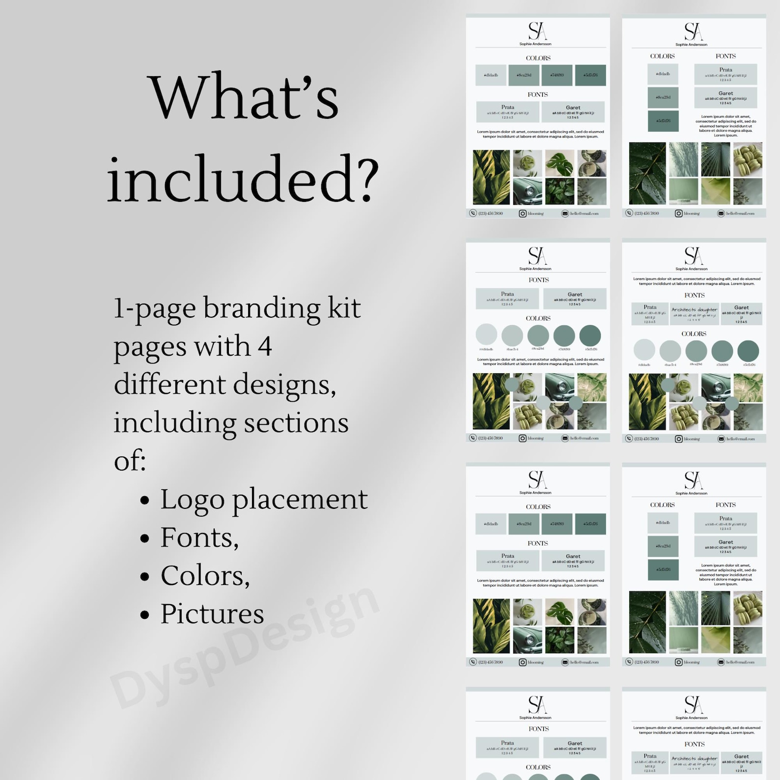 Brand Kit Template Canva Brand Board Template Pre-made Branding Kit ...