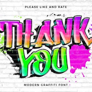 Urban Graffiti Font: Street Art Style, Bold Alphabet - Etsy