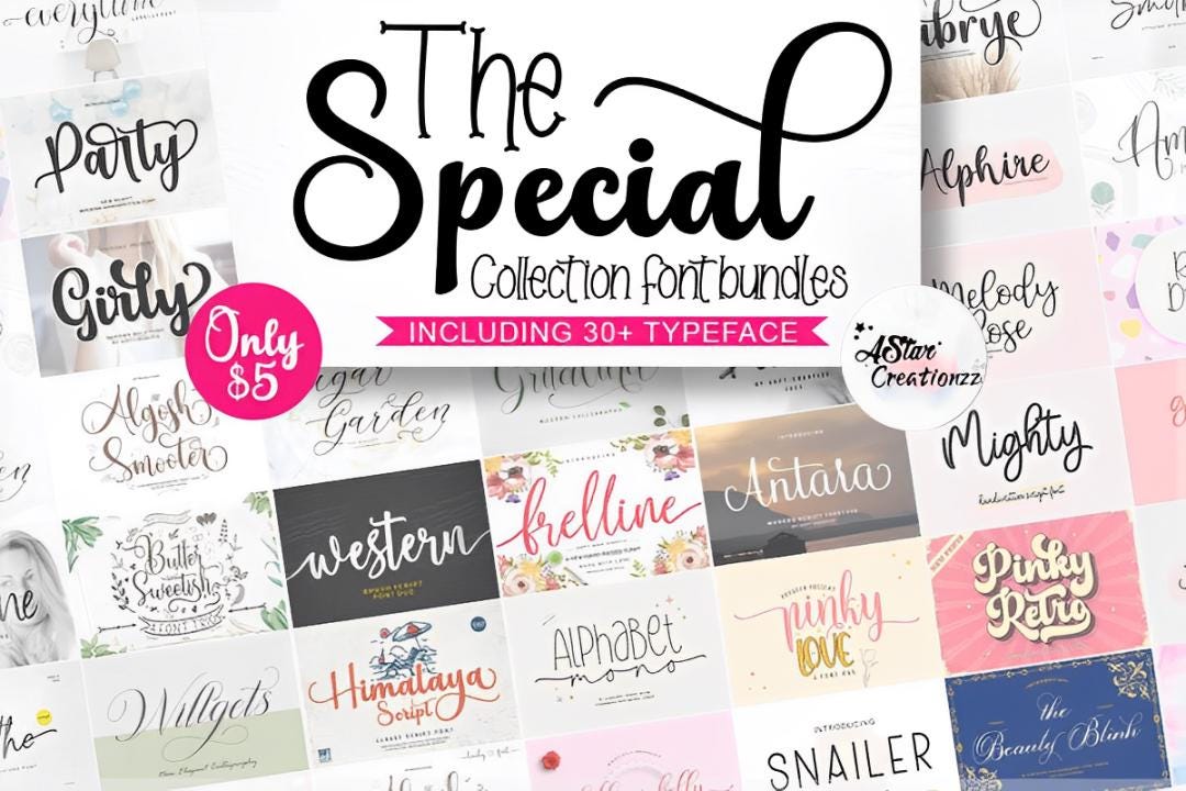 Special 33 Font Bundle - Cricut Font, Procreate Font, Canva Font, Retro ...