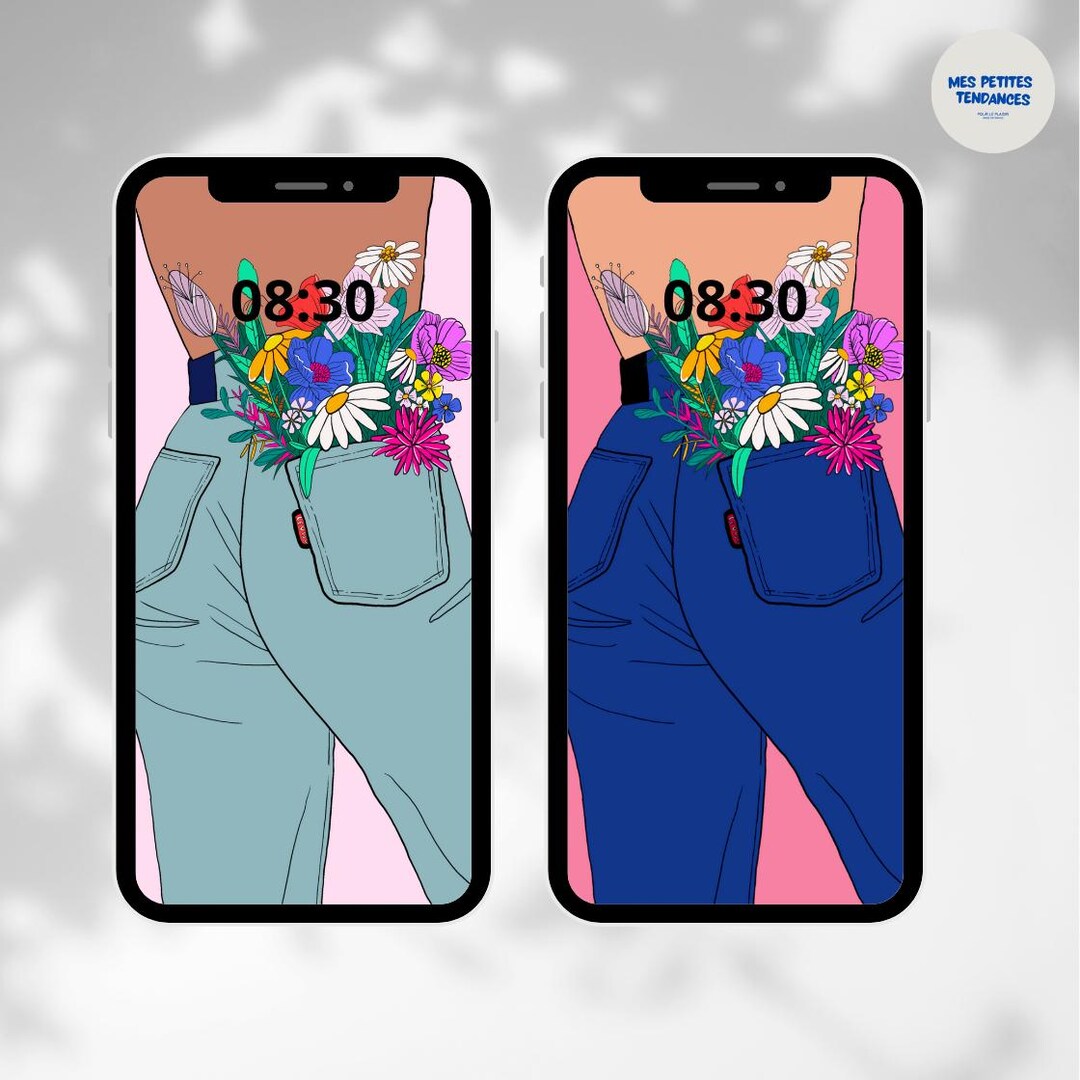 Stylized Floral Wallpaper - Unique Illustration for Smartphone - 2 High ...