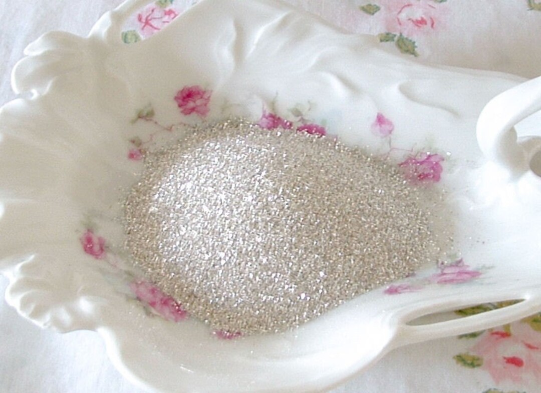 1oz. 90 Grit SILVER Vintage German Glass Glitter Made With Real Silver ...