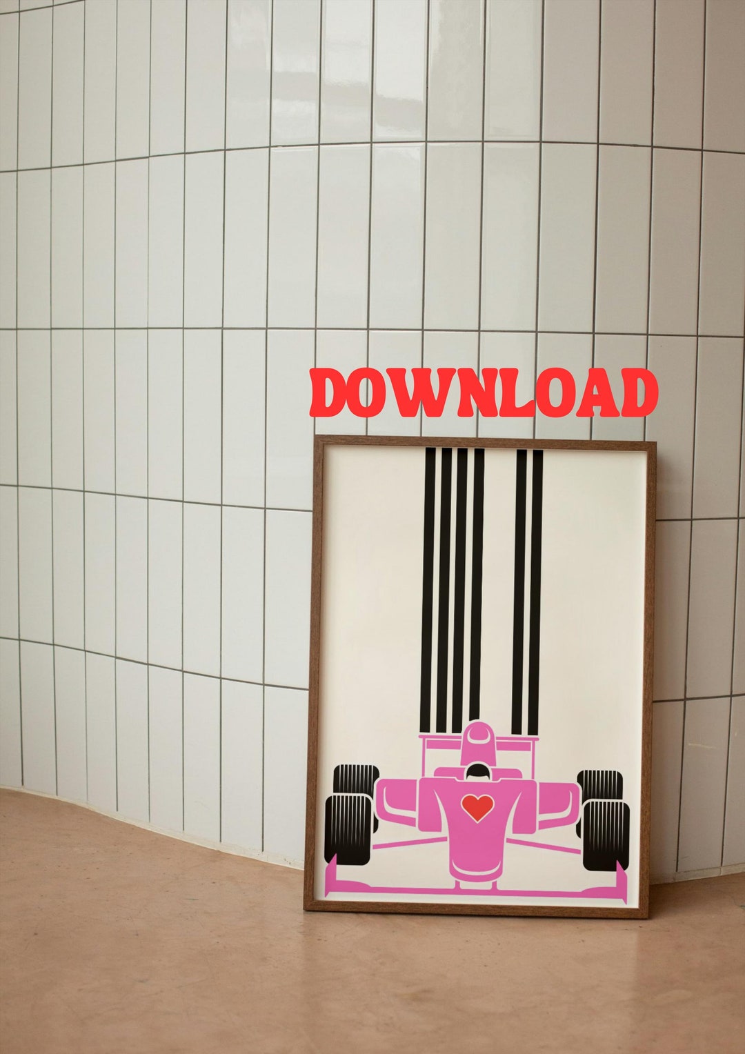 Digital Download F1 Pink Car A4 Print | F1 Racing, F1 Fan Gift, Formula ...
