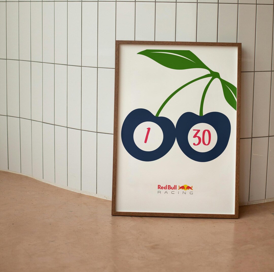 Red Bull Verstappen, Lawson Numbers Cherry Print | F1 Racing, F1 Fan ...