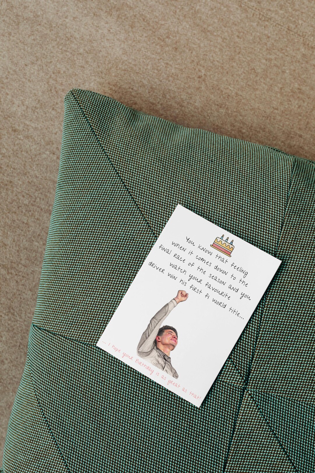 Formula 1 Greeting Card for Birthday: World Champion Feeling Inspired ...