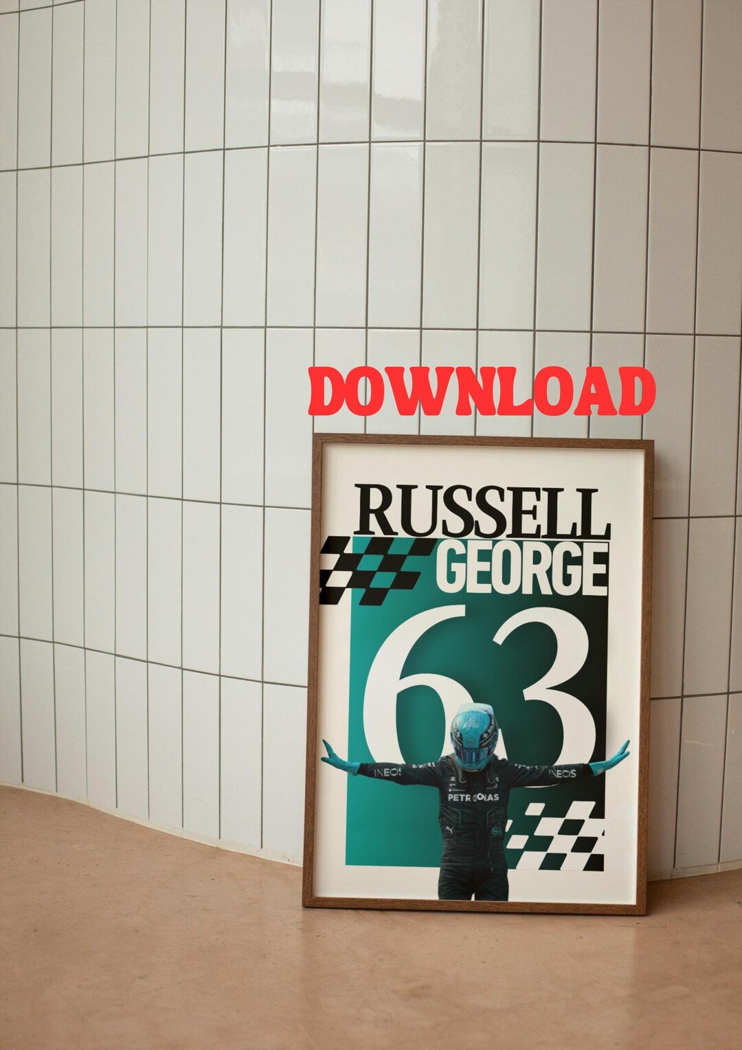 Digital Download George Russell With Number A4 Print | 63, for Dorm ...