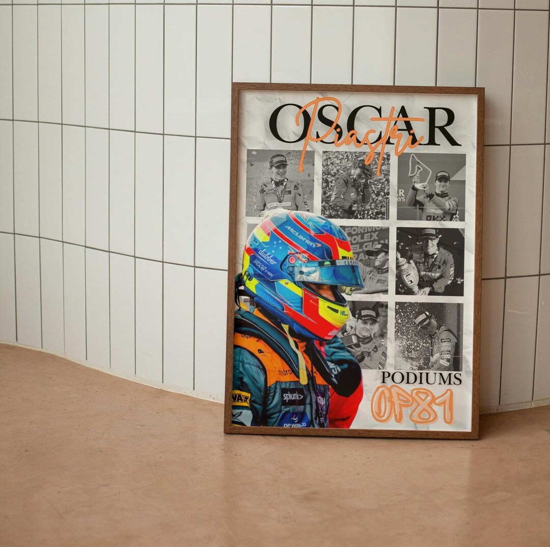 Oscar Piastri F1 Podium Print: Mclaren Racing Poster - Etsy