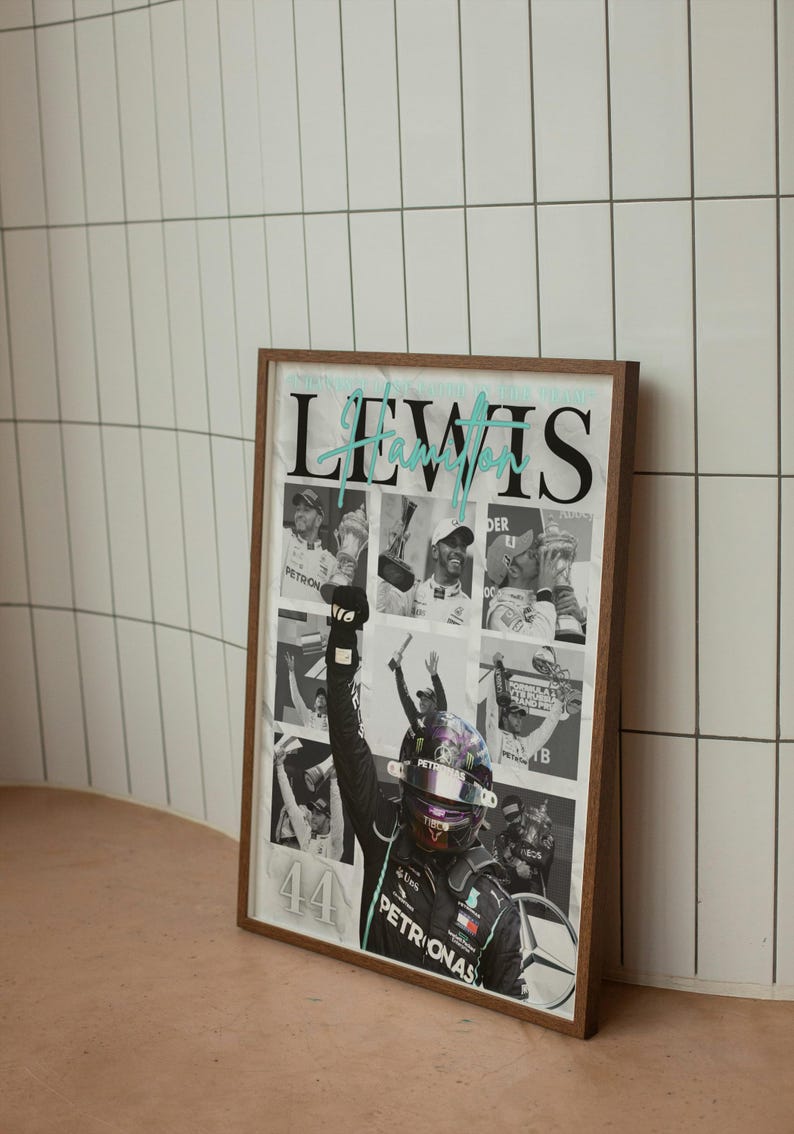 Lewis Hamilton F1 Poster: Pole Position Print, Racing Fan Gift - Etsy