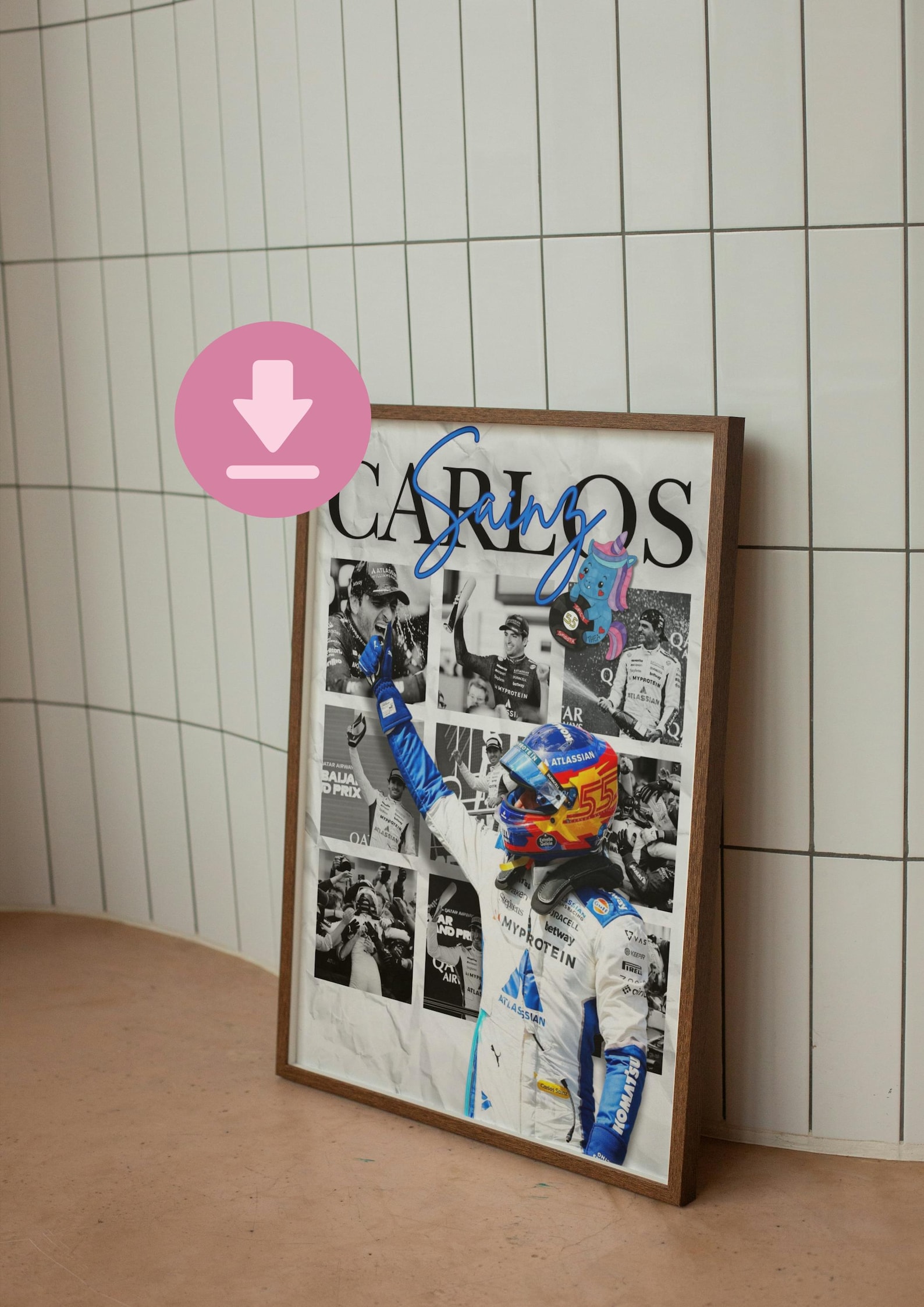 Carlos Sainz Williams F1 Podium Poster Digital Download: Formula One ...