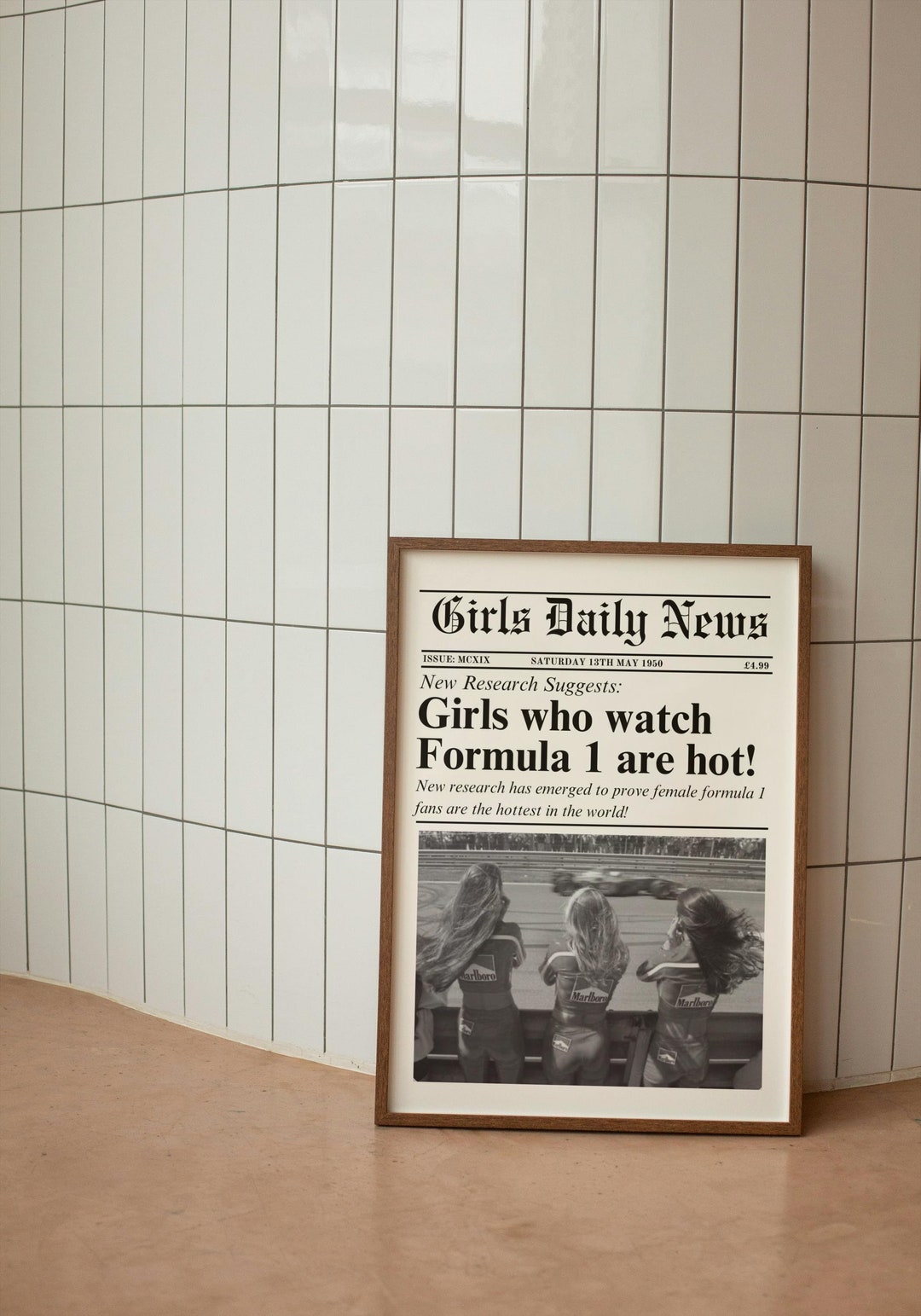 Trendy Newspaper Formula 1 'fans Are Hot' A4 Print | New York Times ...