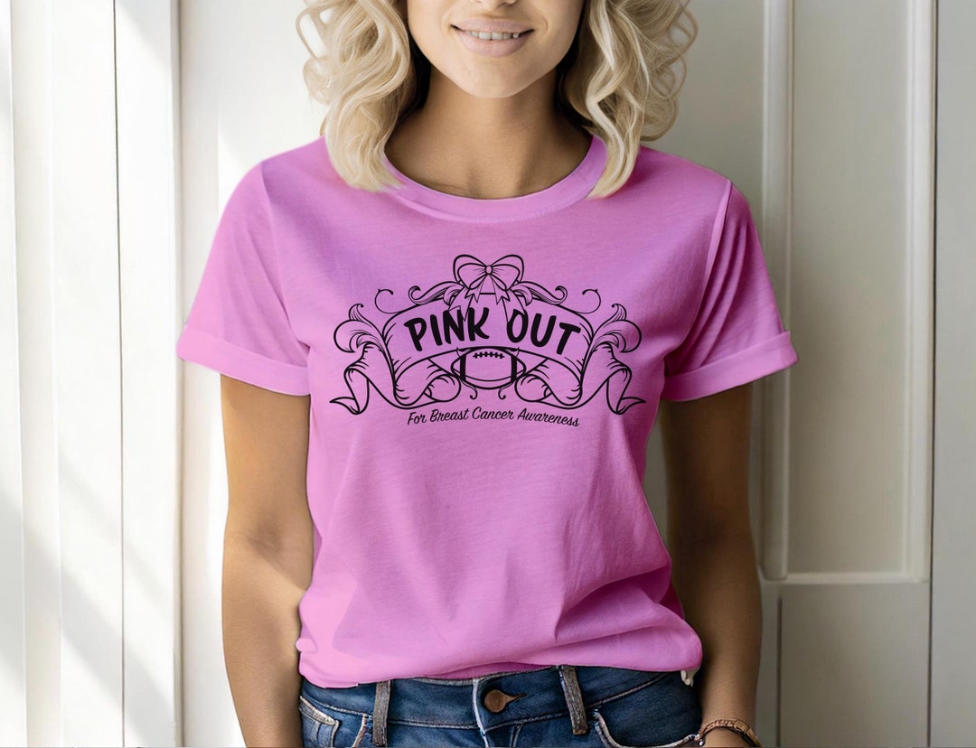 Football Pink Out Svg, Breast Cancer Svg, Svg Pink Out Football ...