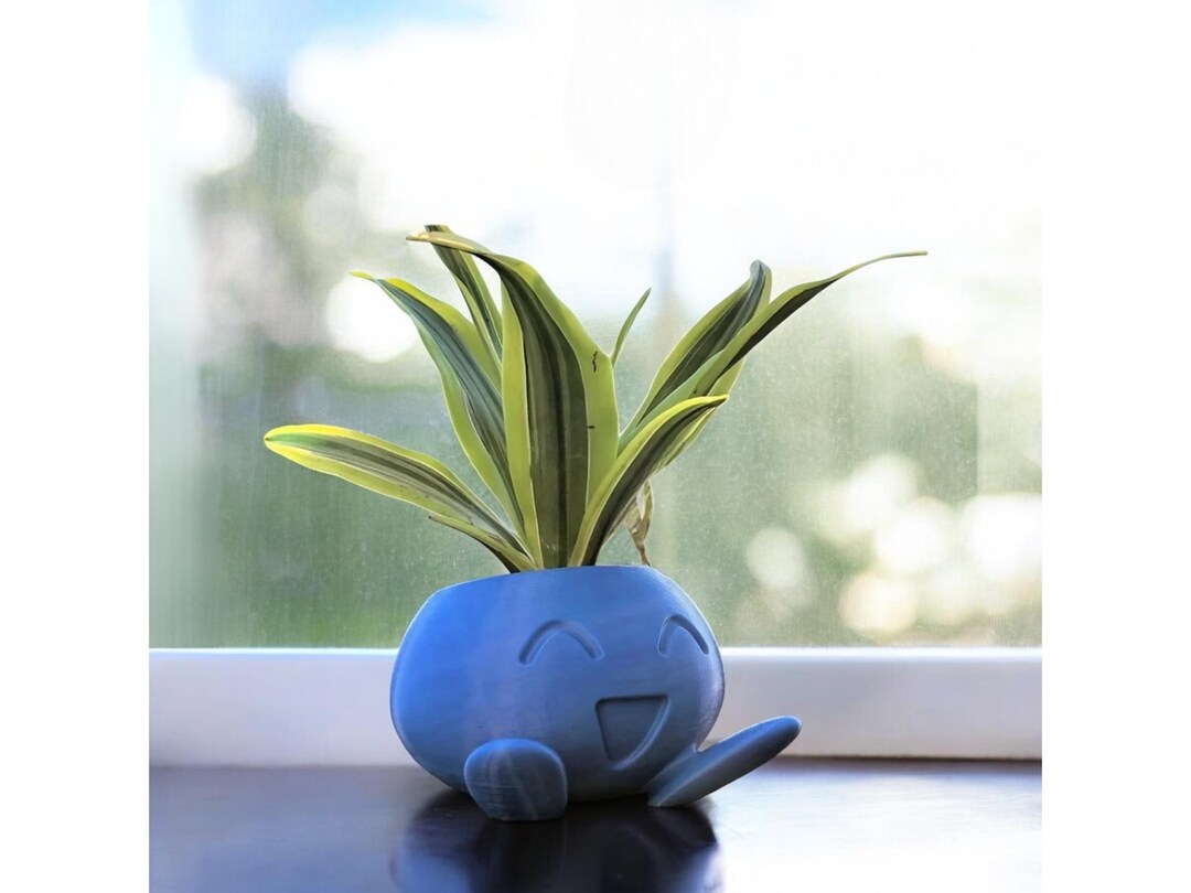 Oddish Pokemon Indoor Planter Pot, Flower Pot for Small Plants, Cute ...