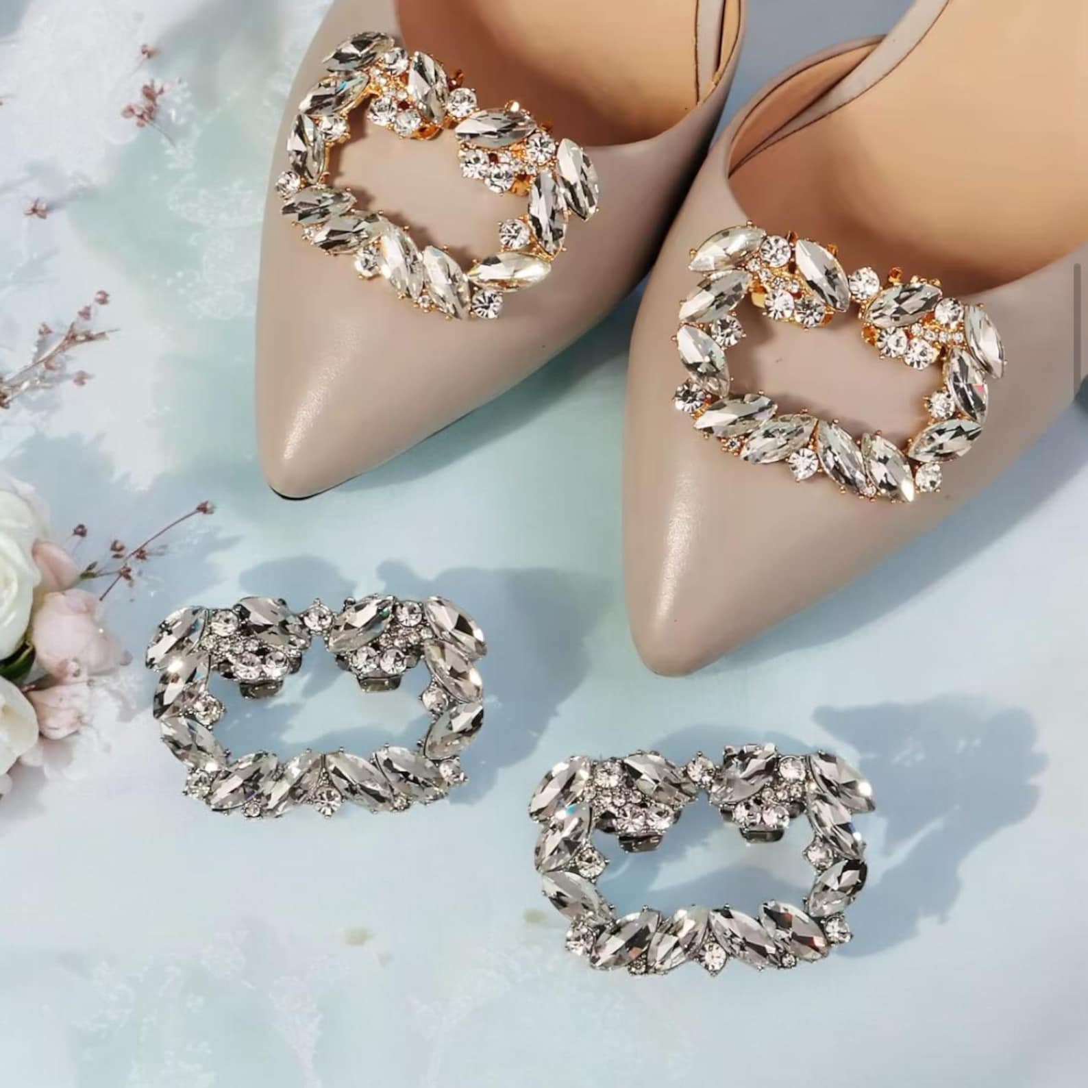 Luxury Rhinestone Shoe Clips – Elegant Crystal Shoe Accessories for ...