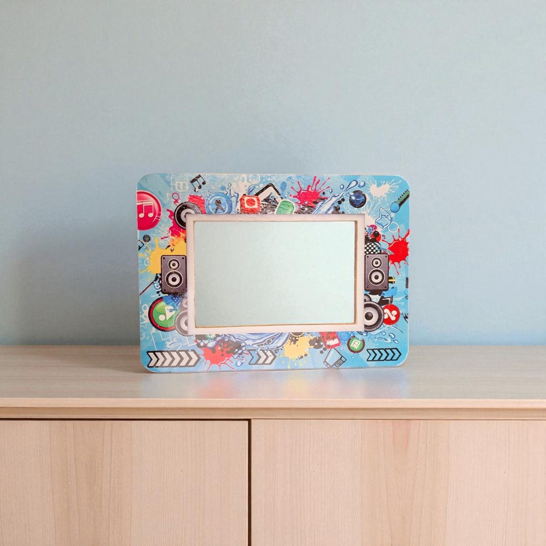 Frutiger Metro Style Frame – Plywood + Vinyl, Modern Mirror Option or ...