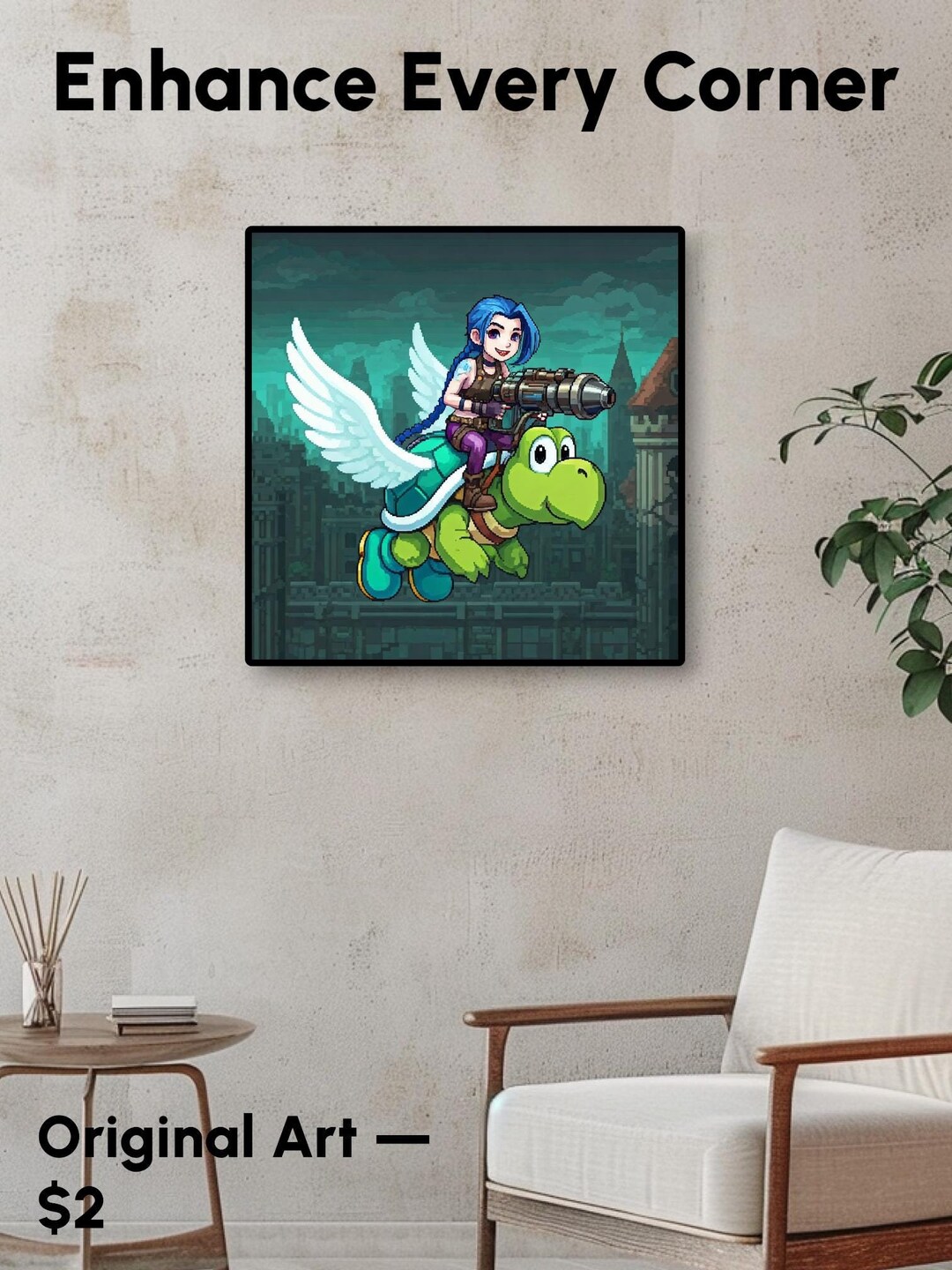 Jynx Arcane Digital Print Poster Nintendo Style Turtle Art - Etsy