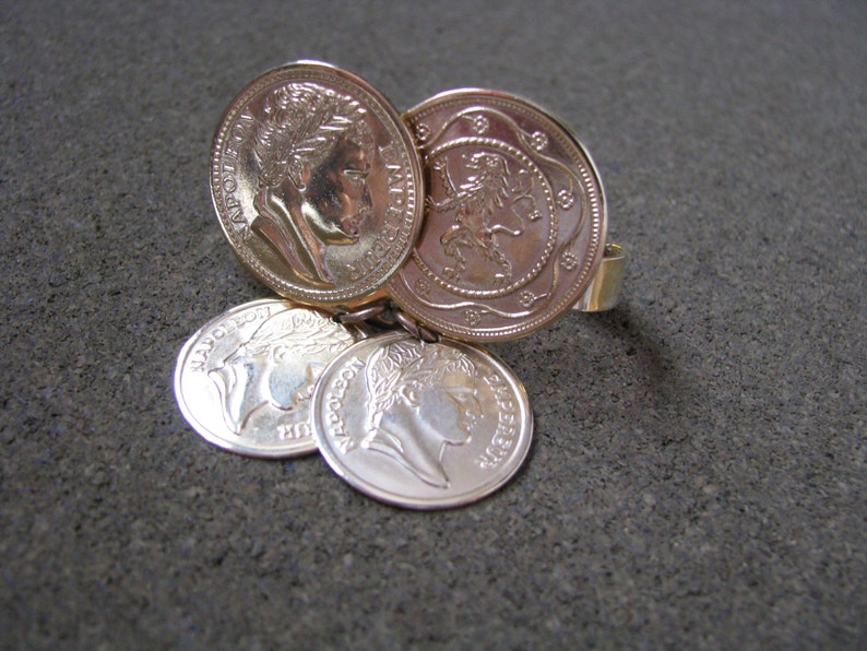 Gold Tone Roman Coins Scarf Clip Scarf Keeper by Sarah Coventry With ...