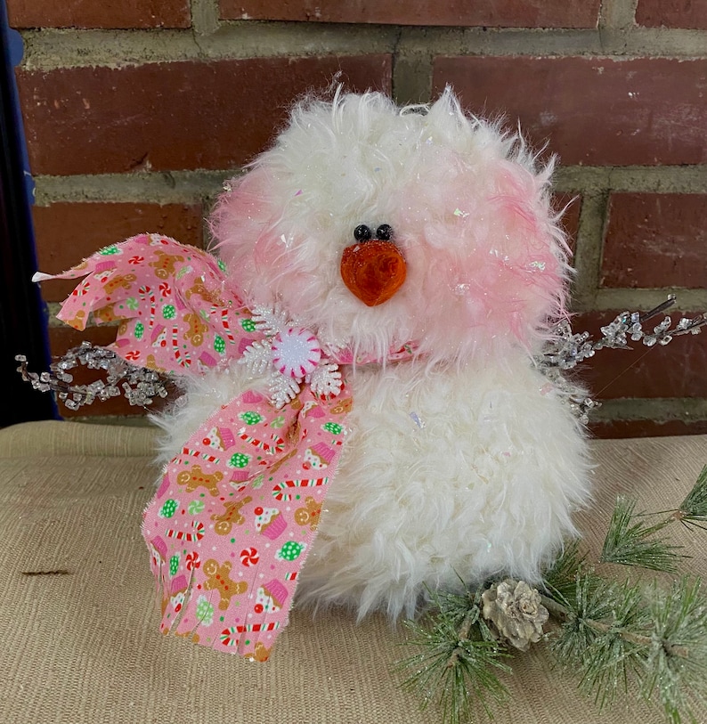 Fuzzy Wuzzy Snowman Pink - Etsy
