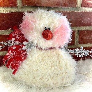 Fuzzy Wuzzy Snowman Red - Etsy