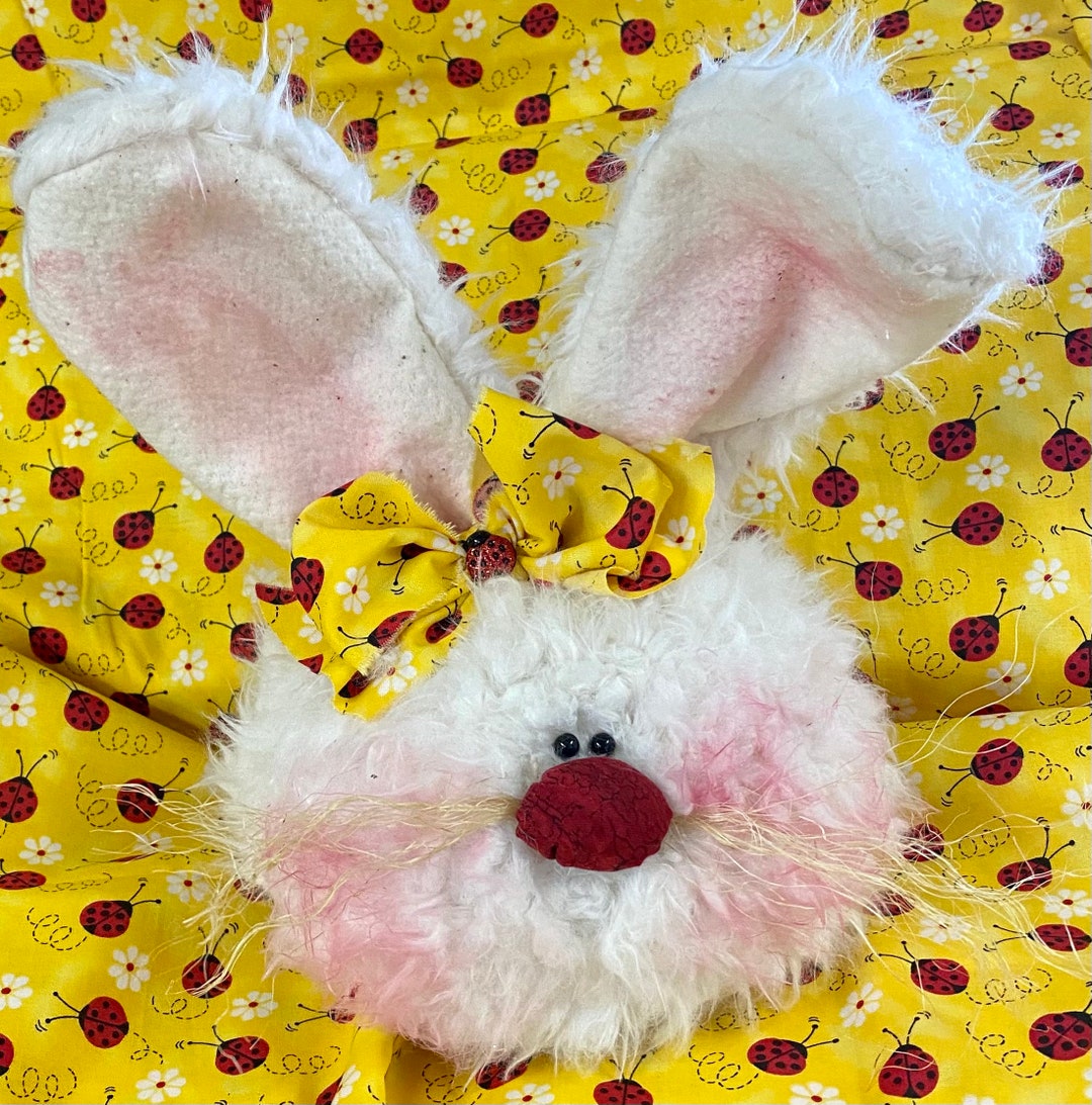 Ladybug Fuzzy Bunny Head - Etsy