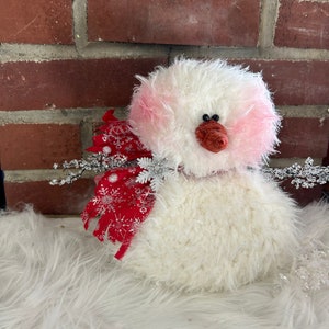 Fuzzy Wuzzy Snowman Red - Etsy