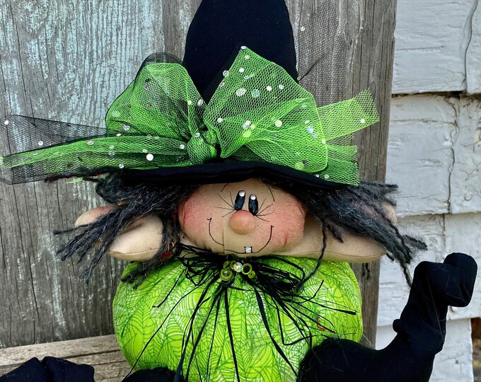 Citron Green Puffy Pal Witch - Etsy